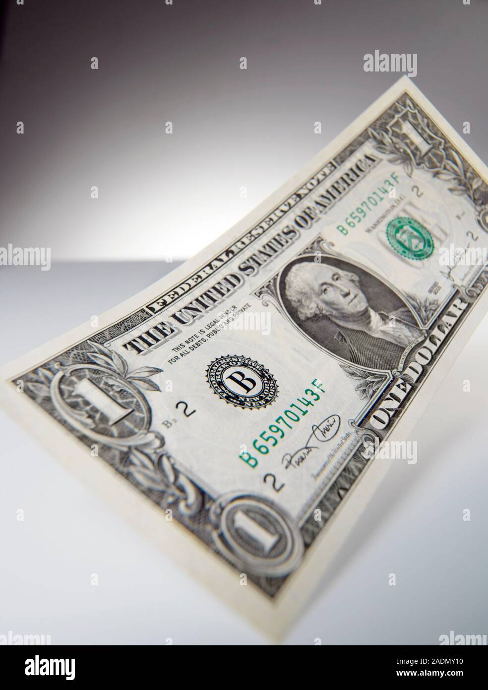 One dollar bill banknote from the United States of America. USA ...