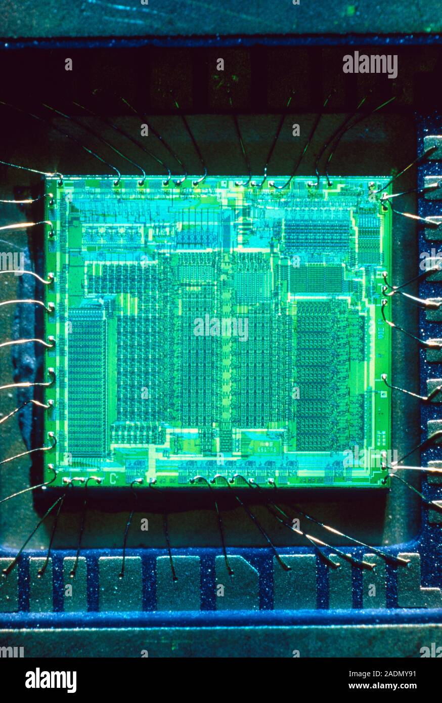 Mos Technology 6502 microprocessor integrated circuit, a type of ...