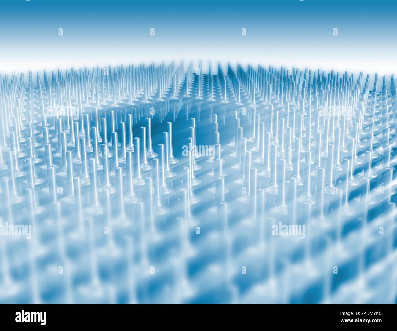 Central processing unit. Computer artwork of a 64- bit central ...