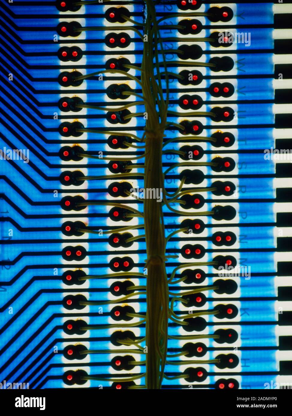 Microchip test circuit. View of part of a circuit used for testing ...