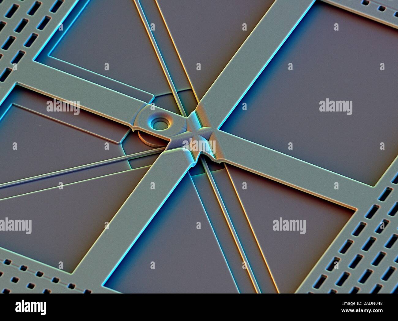 Waveguide. Scanning electron micrograph of a waveguide on a ...