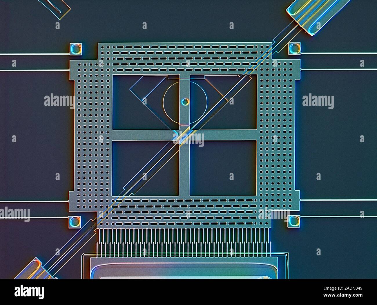 Waveguide. Scanning electron micrograph of a waveguide (bottom left to ...