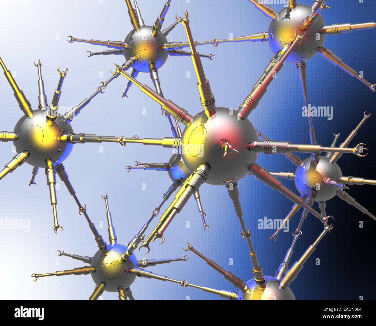 Foglets, conceptual image. Foglets linking arms to eventually create a ...