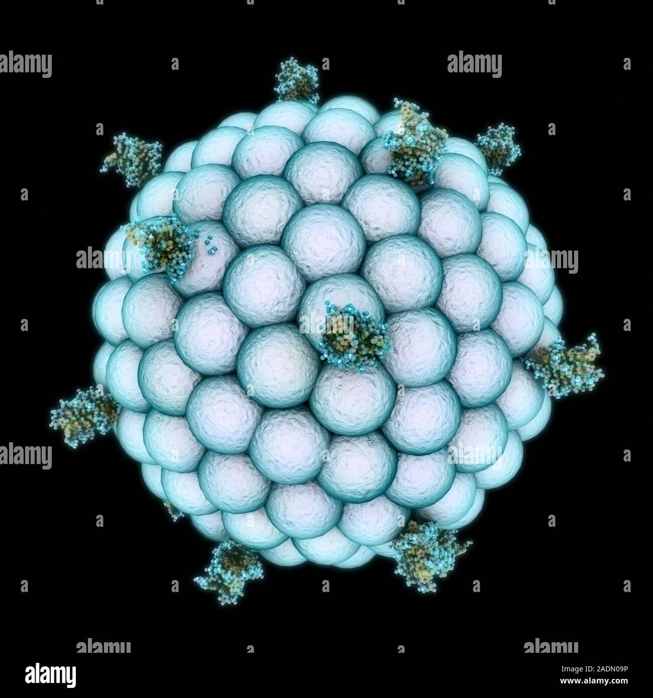 Nanoparticle, artwork. Nanotechnology involves designing systems on ...