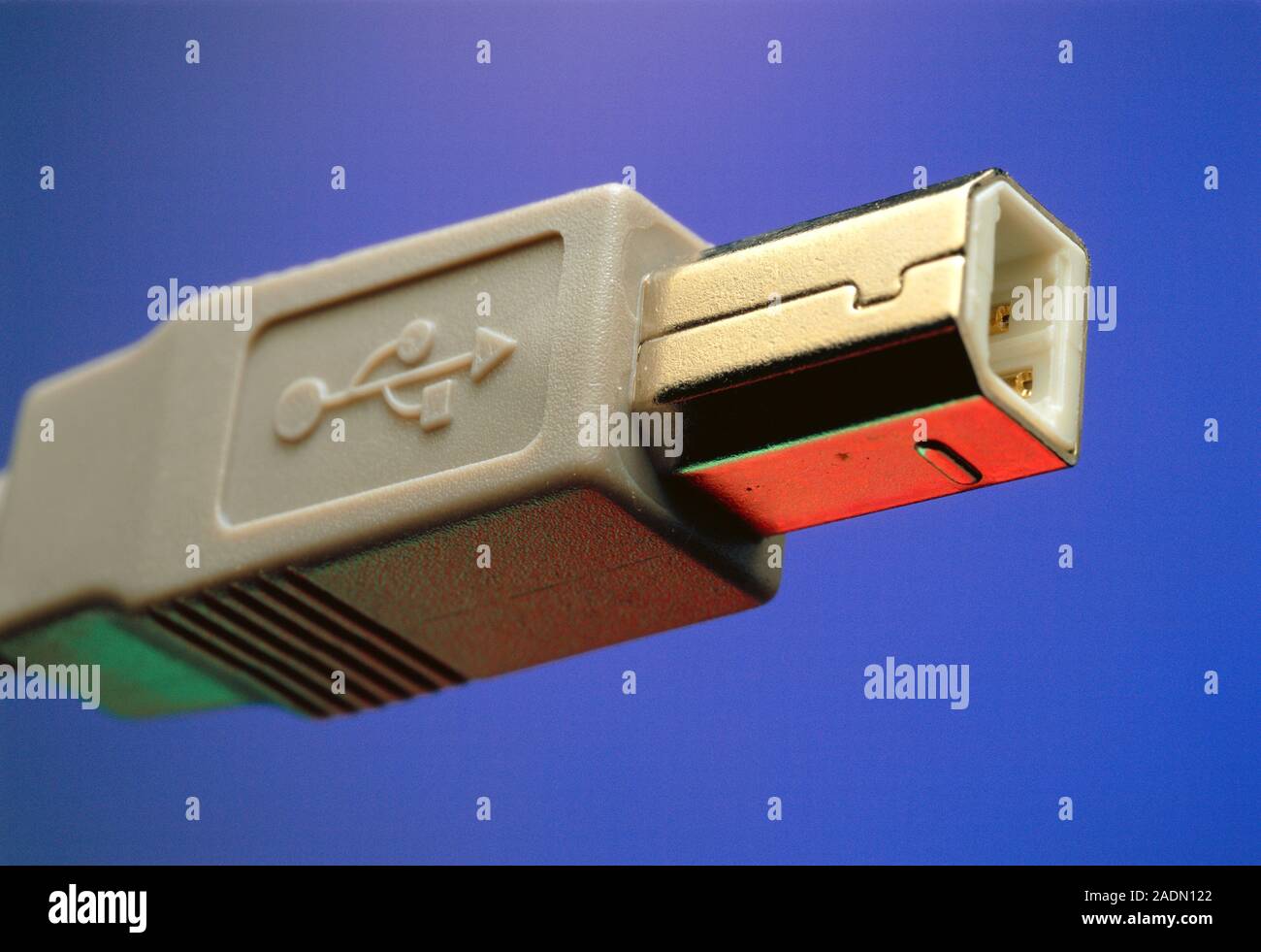 USB connecting plug. This is a type B" universal serial bus (USB ...