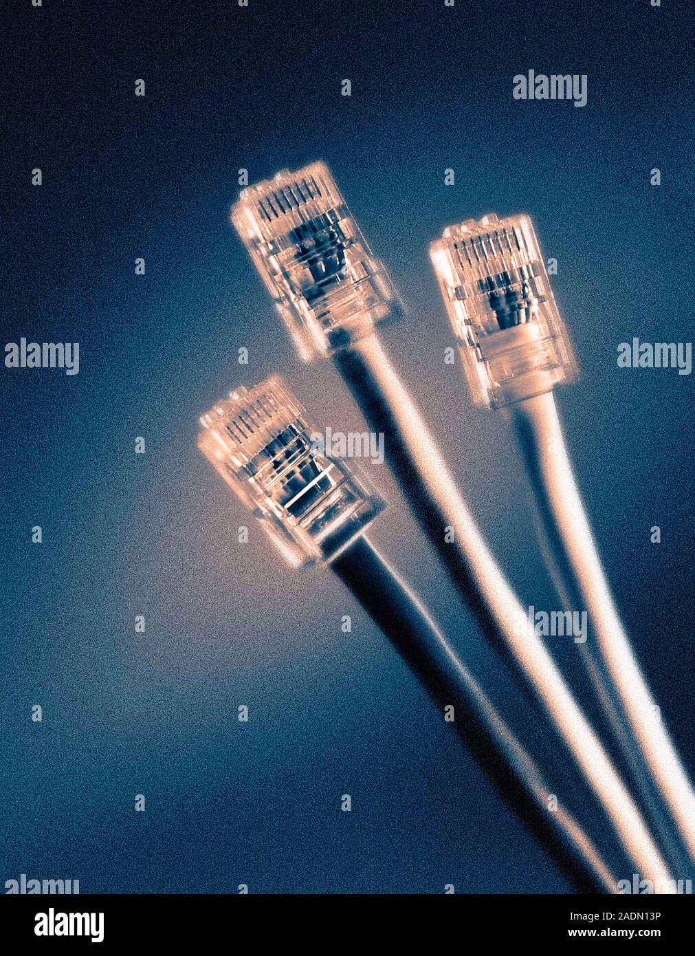 Registered jack connectors. This type of connector is used for ...