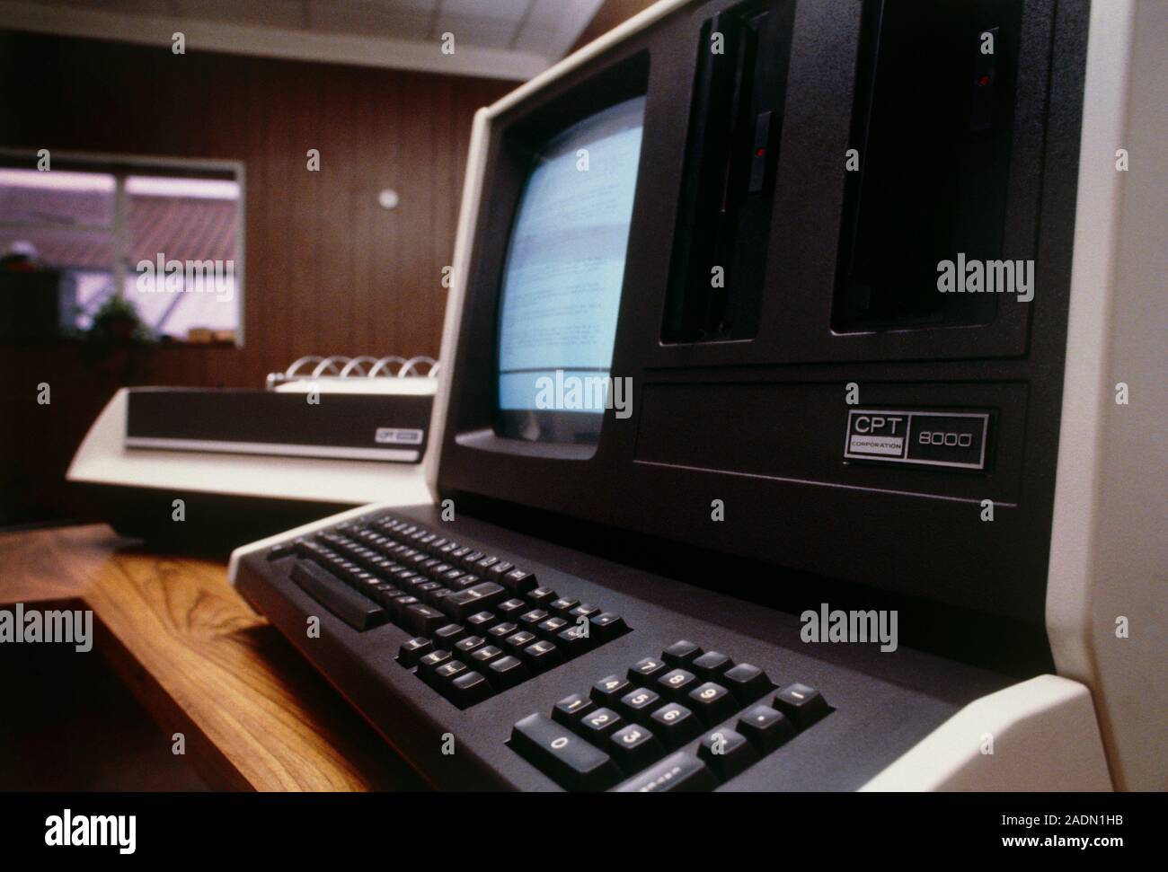 Keyboard, screen and disc drives, incorporated into a single unit on ...