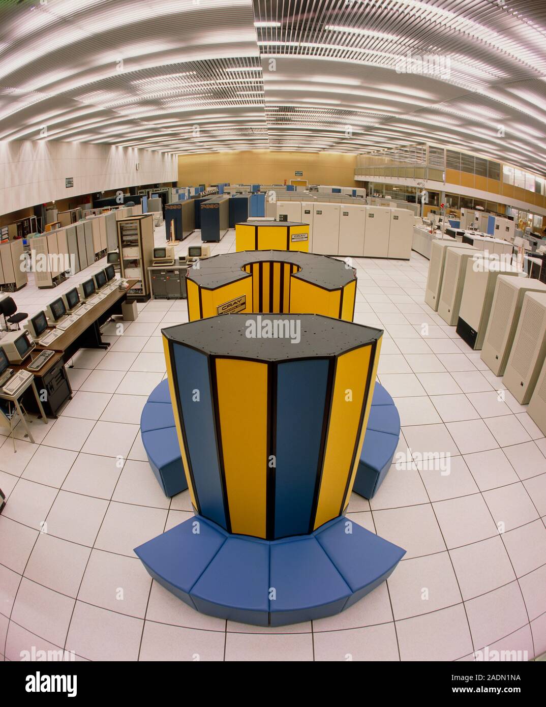 The distinctive shape & bright colouring of a CRAY X-MP/48 ...