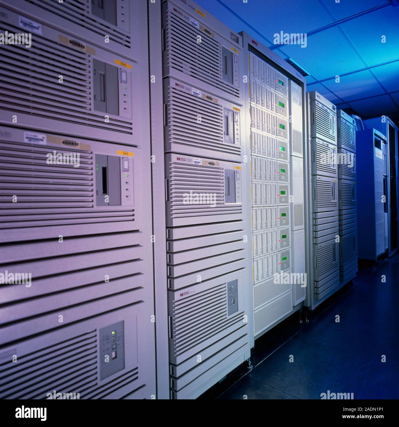 Mainframe computer. Mainframe computer used by a water company ...