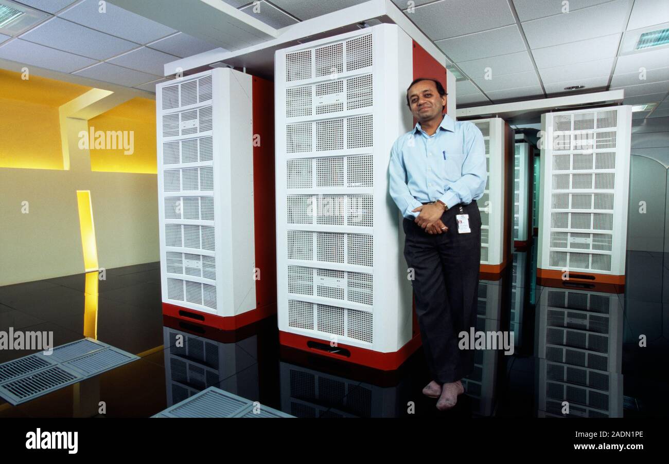 Param Padma supercomputer. Dr Subrata Chattopadhyay pictured with the ...