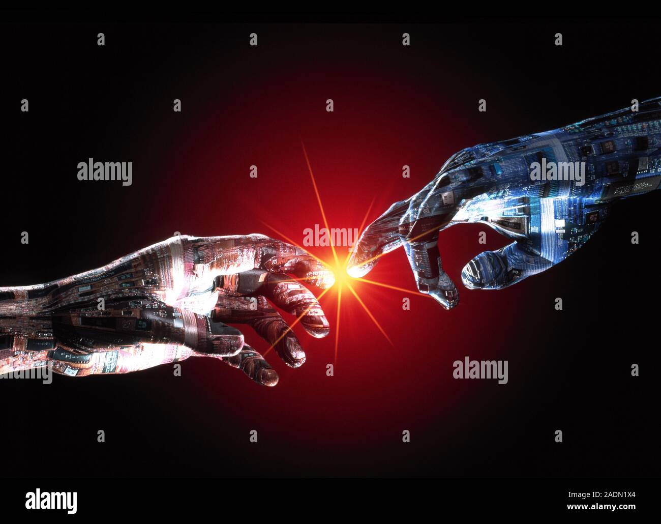 Digital communication. Conceptual computer artwork representing ...