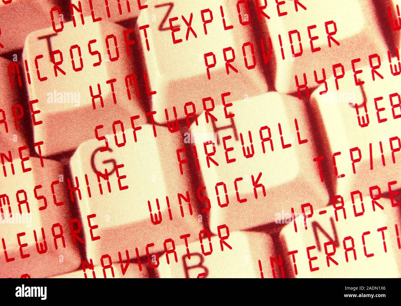 Internet. Conceptual image representing the internet showing keys on a ...