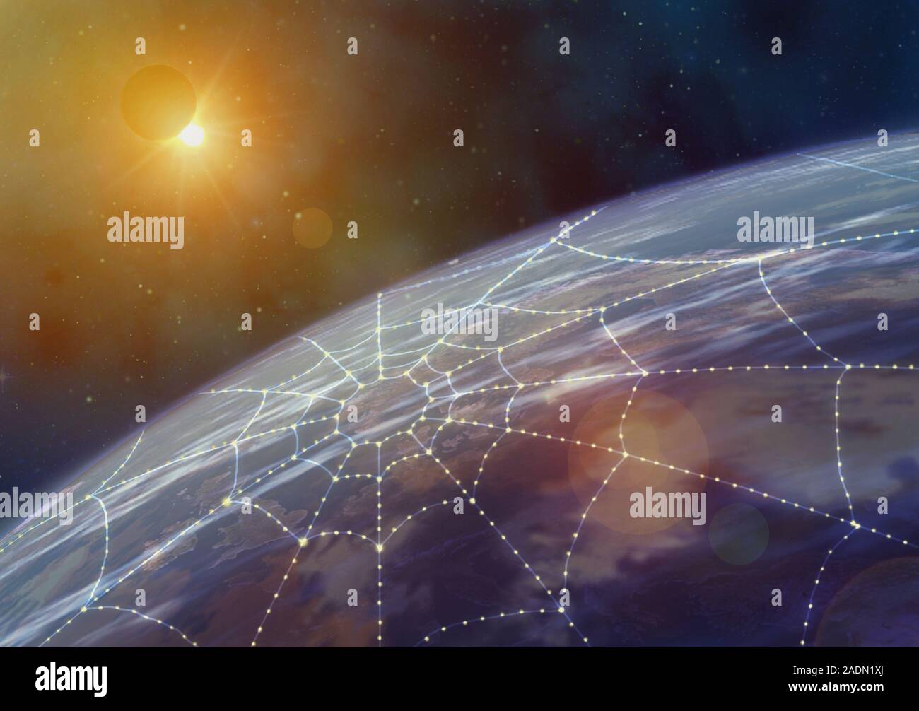 Internet. Conceptual artwork representing global internet ...