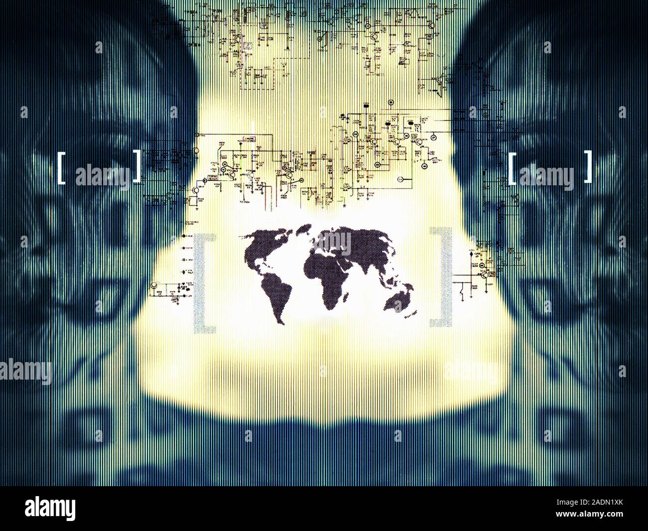 Internet. Conceptual computer artwork representing global internet ...