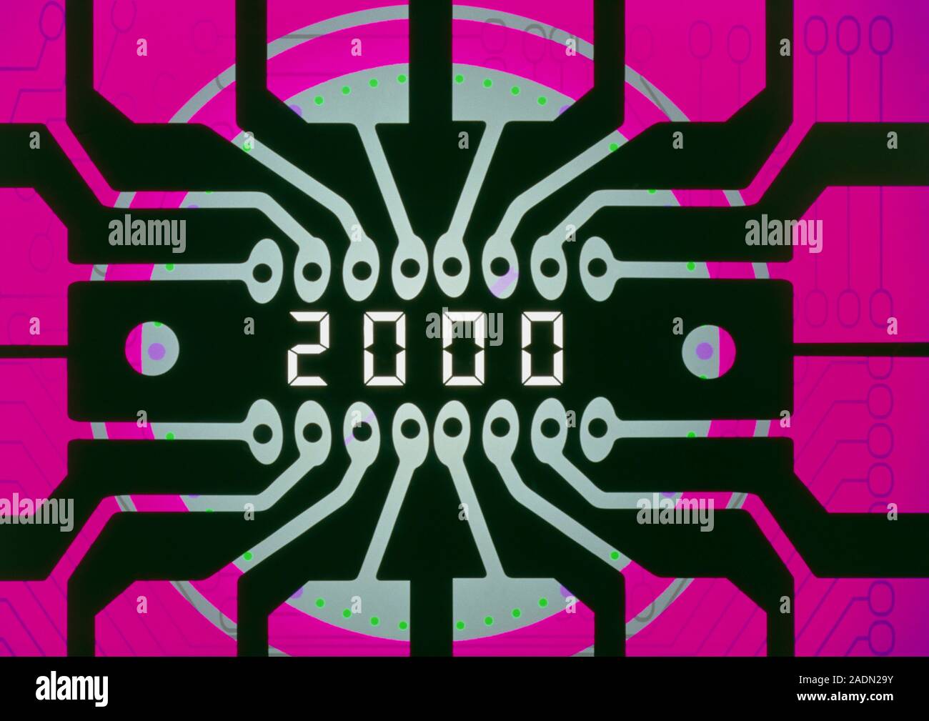 Millennium bug. Computer artwork representing the millennium bug" by a ...