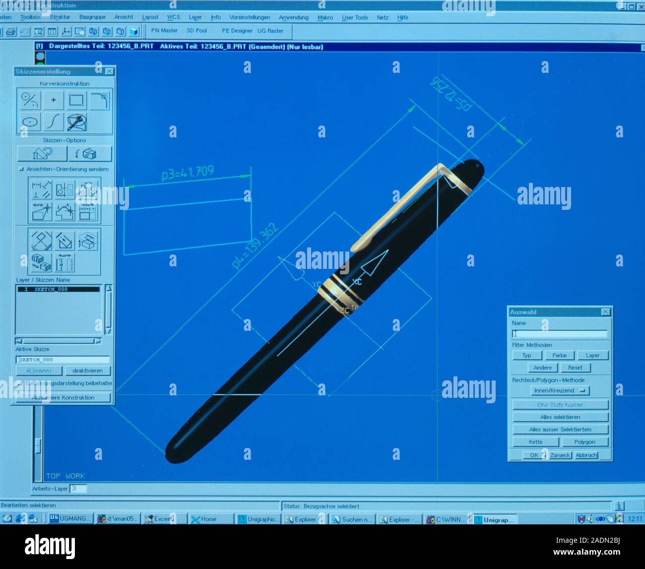 Computer-aided fountain pen design. The use of computer design software ...