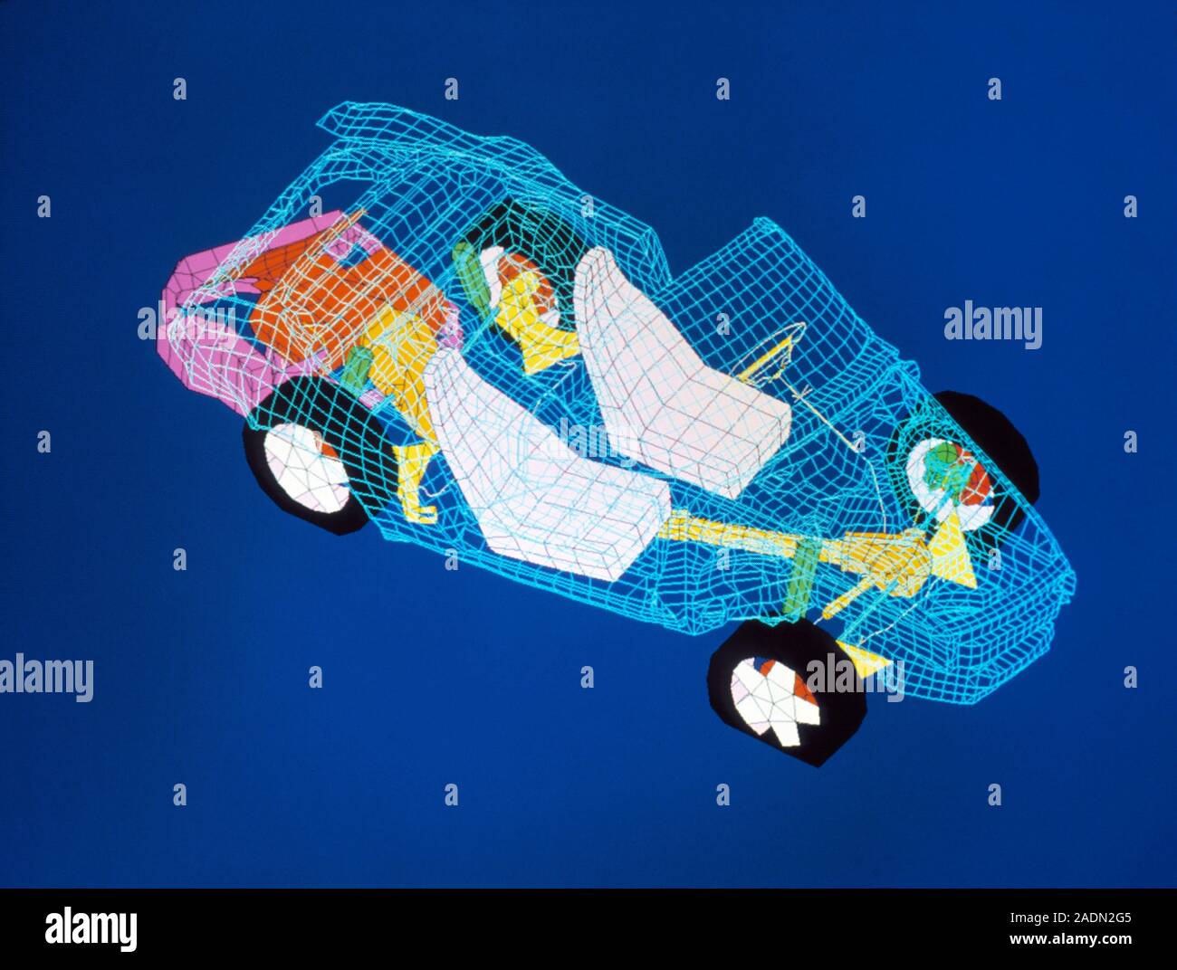 Car design. Computer-aided design (CAD) of a convertible car. The CAD ...