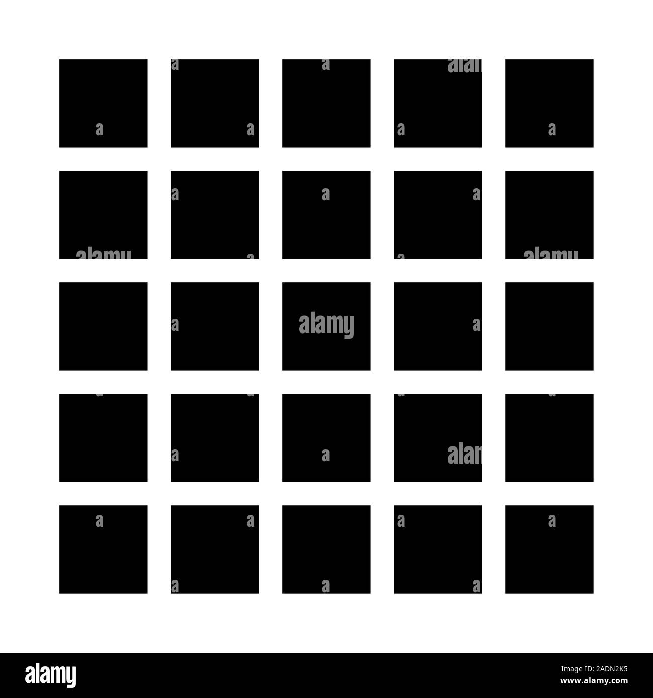 Hermann grid illusion. The intersections of the white horizontal and ...