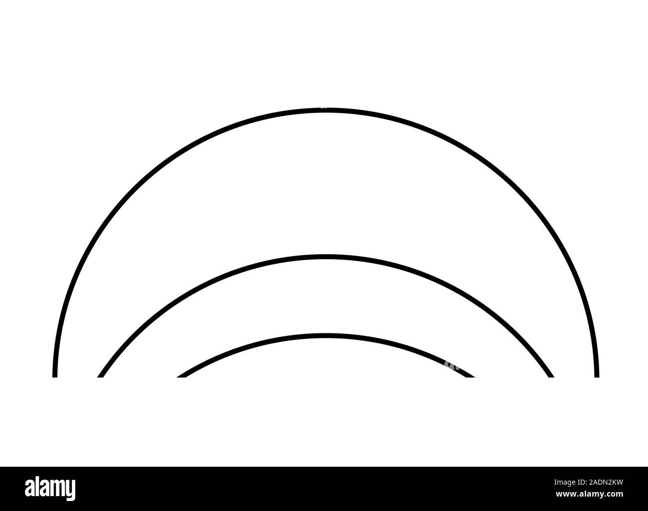 Three arc illusion. The three arcs shown give the impression of ...