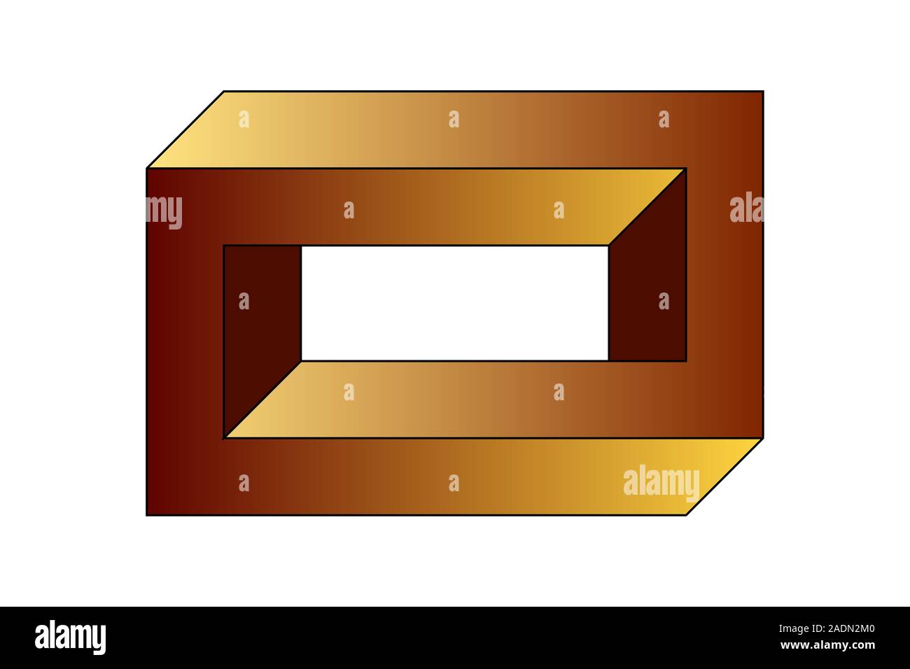 Impossible rectangle. This is an impossible object - one that can be ...