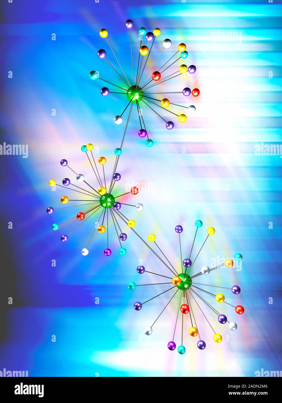 Abstract computer artwork representing molecular models Stock Photo - Alamy