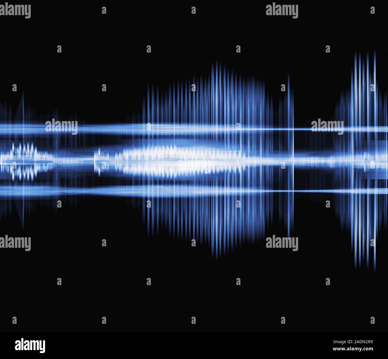 Voice recognition. Conceptual computer artwork of several voice ...