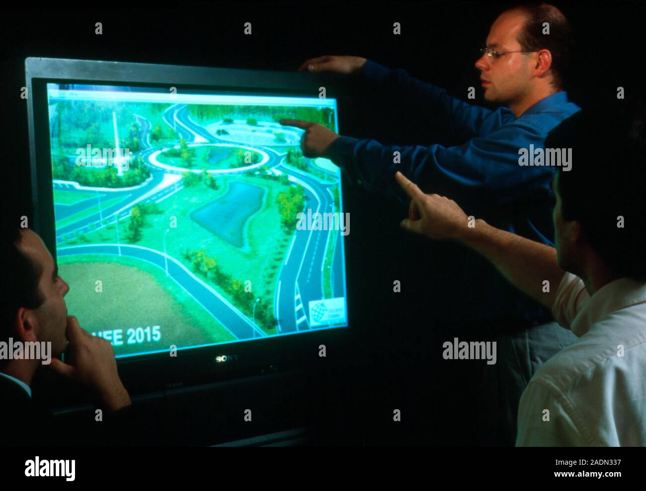 Virtual reality landscape. Computer presentation of a virtual reality ...