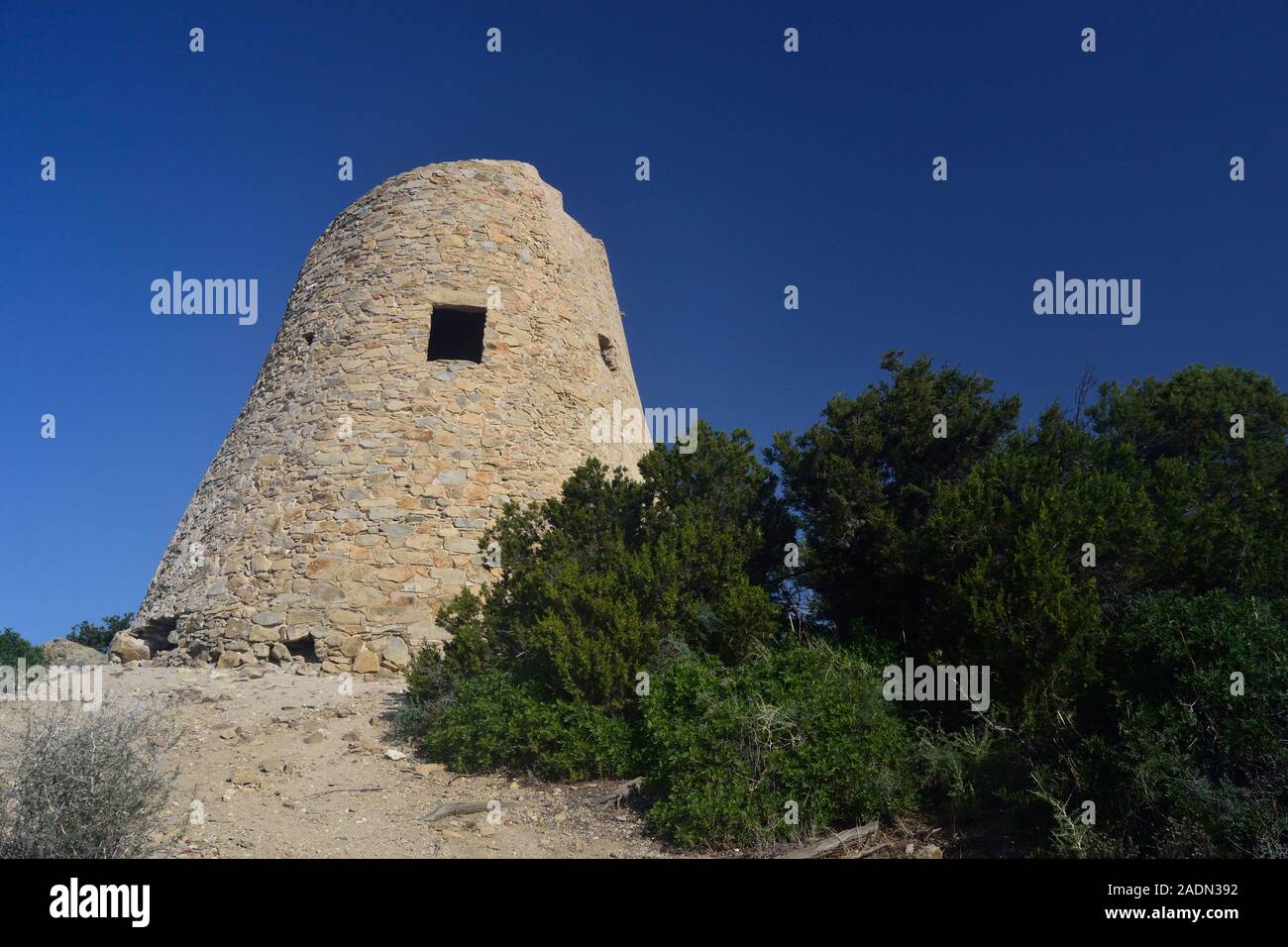 View of Capo Boi tower Stock Photo - Alamy
