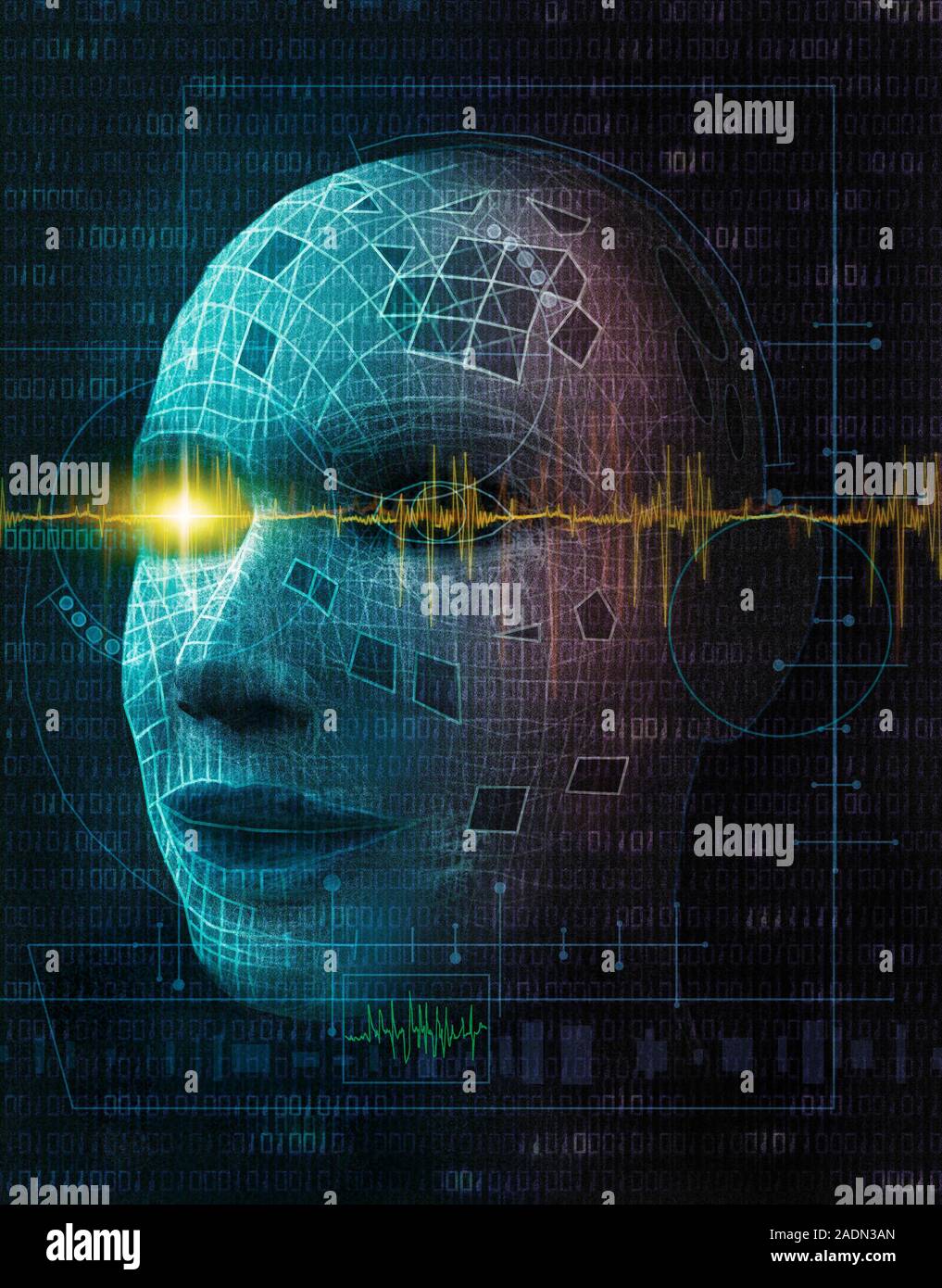 Artificial intelligence. Conceptual artwork representing artificial ...