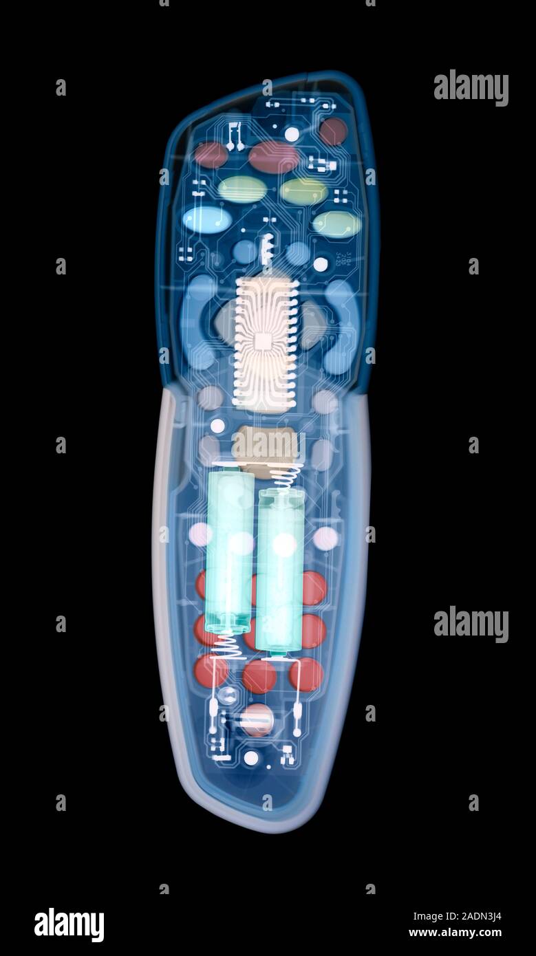 Remote control, coloured X-ray Stock Photo - Alamy