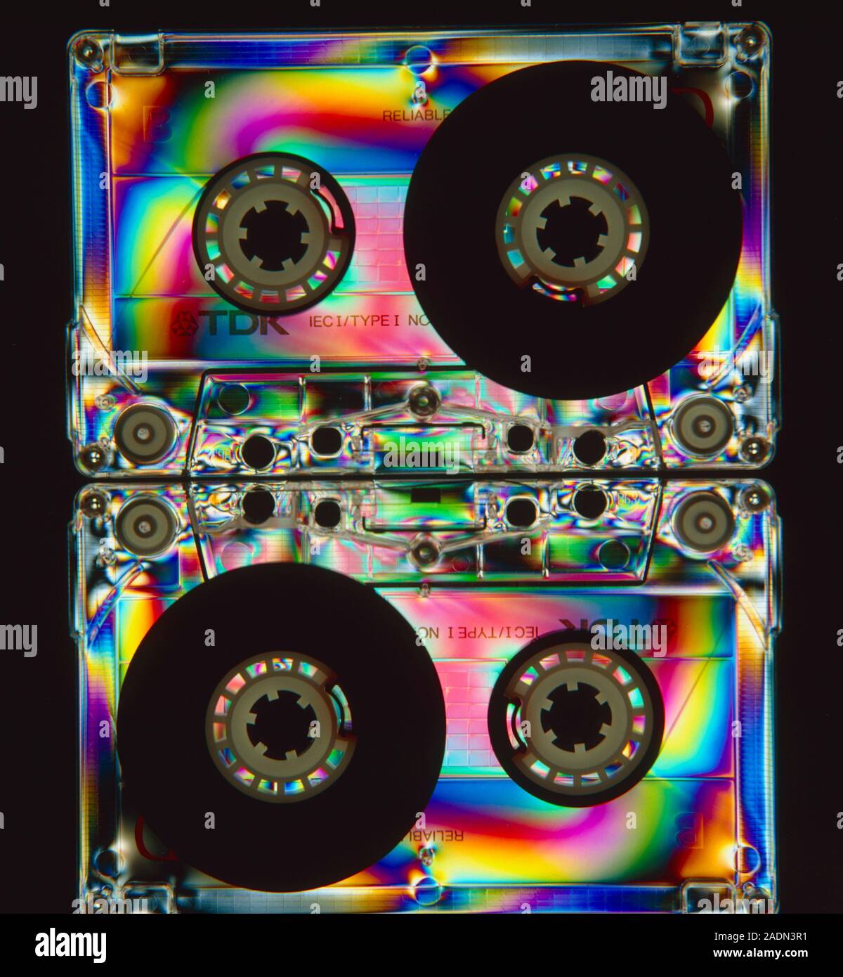 Stress patterns in audio tape cassettes with clear plastic cases ...