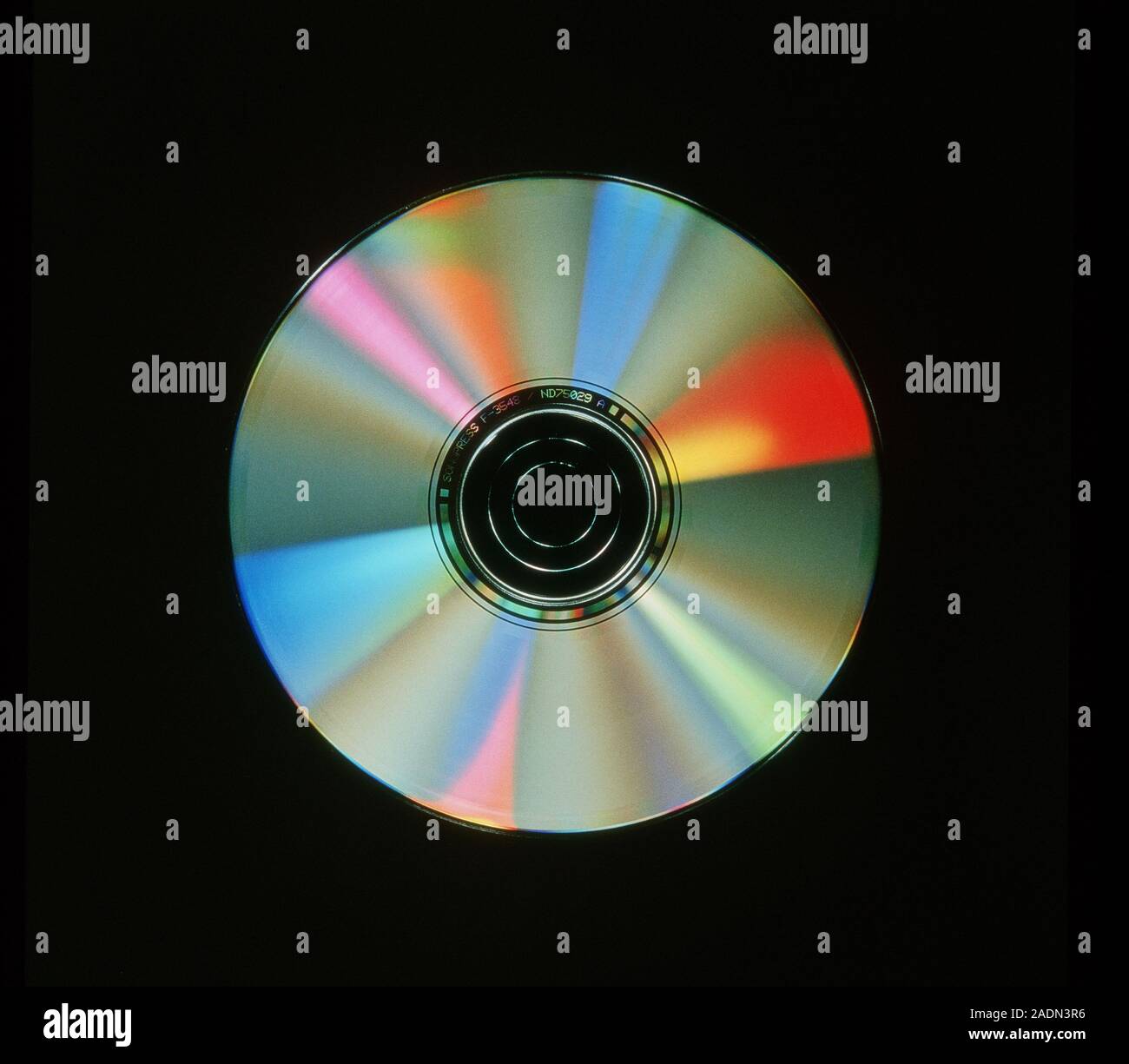 Compact disc. Photograph of an audio compact disc. The CD stores music ...