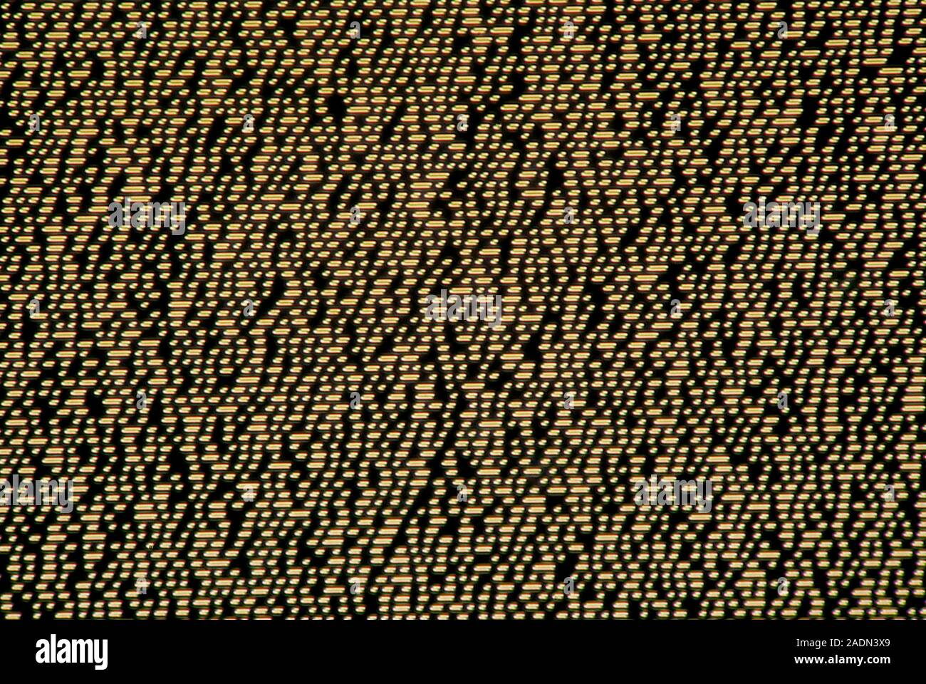 Optical disc surface. Differential interference contrast (DIC) light ...