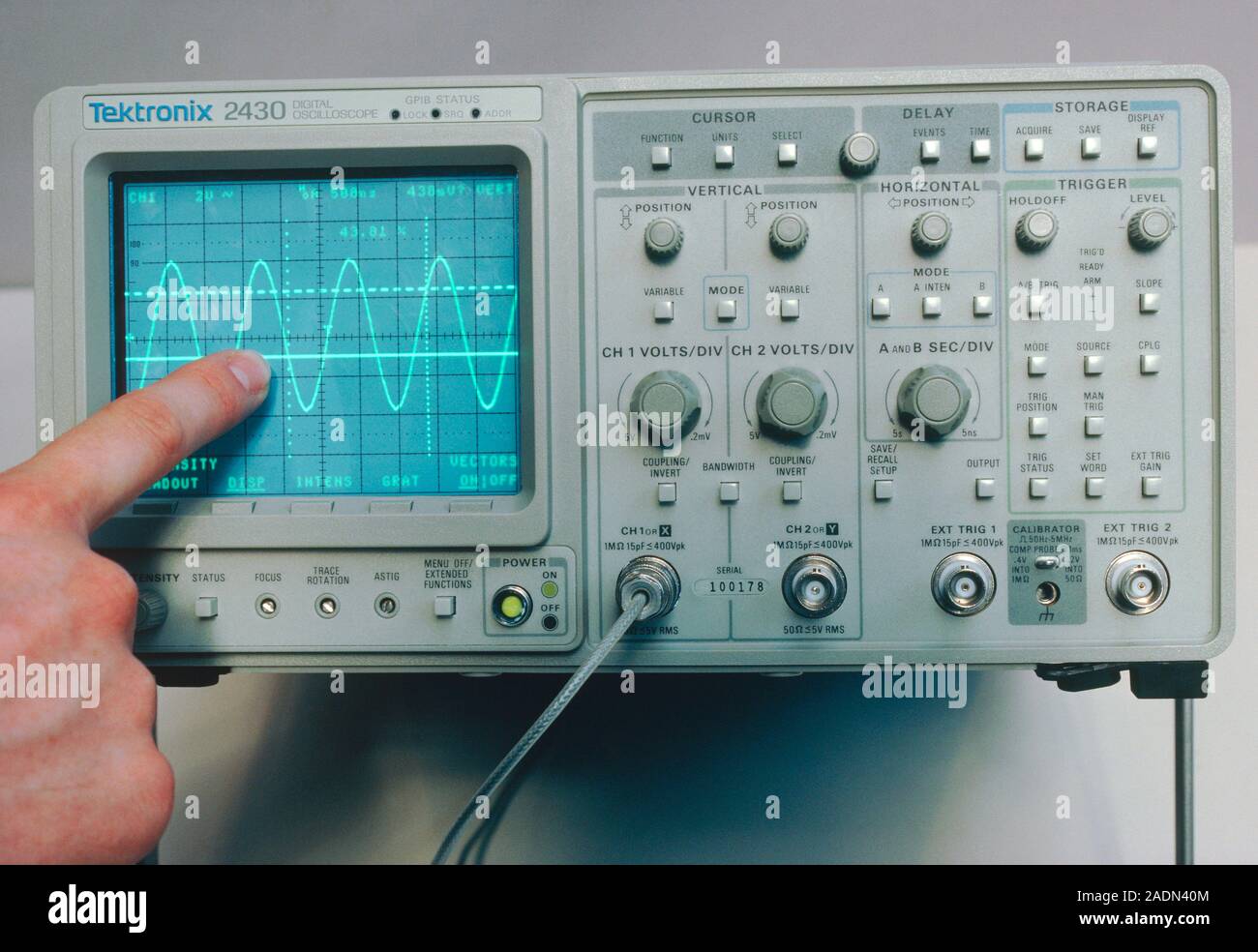A modern digital oscilloscope, a test instrument comprising a cathode ...