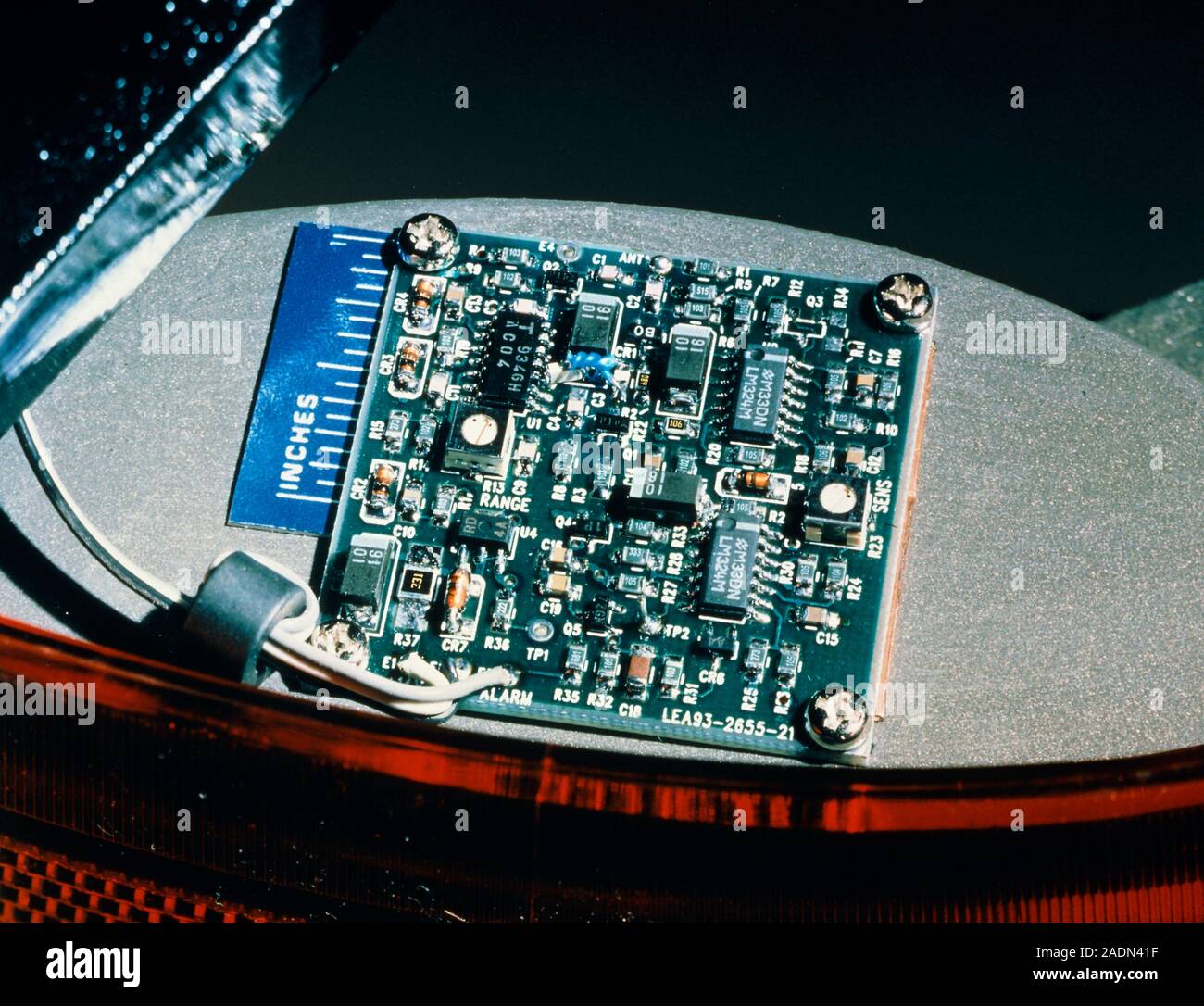 Radar on a chip. View of the Micropower Impulse Radar (or MIR), a fully ...