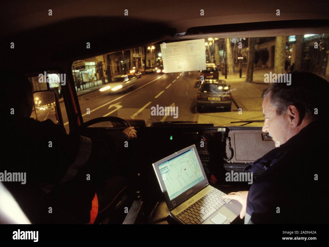 Global positioning system (GPS) receiver being used by a firefighter to ...