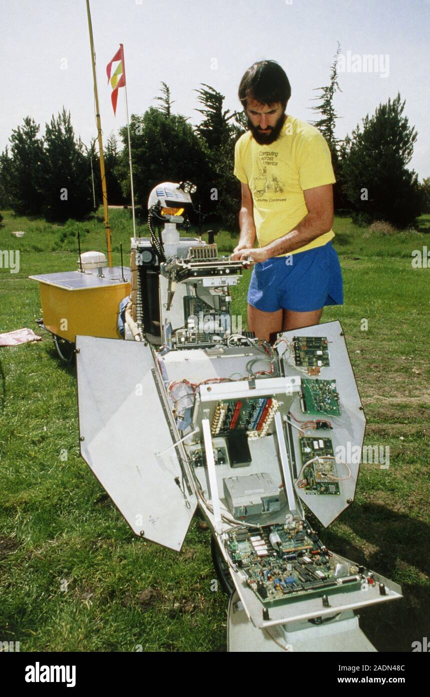 Electronics inside the 'Behemoth' superbike. Steven Roberts (seen here ...