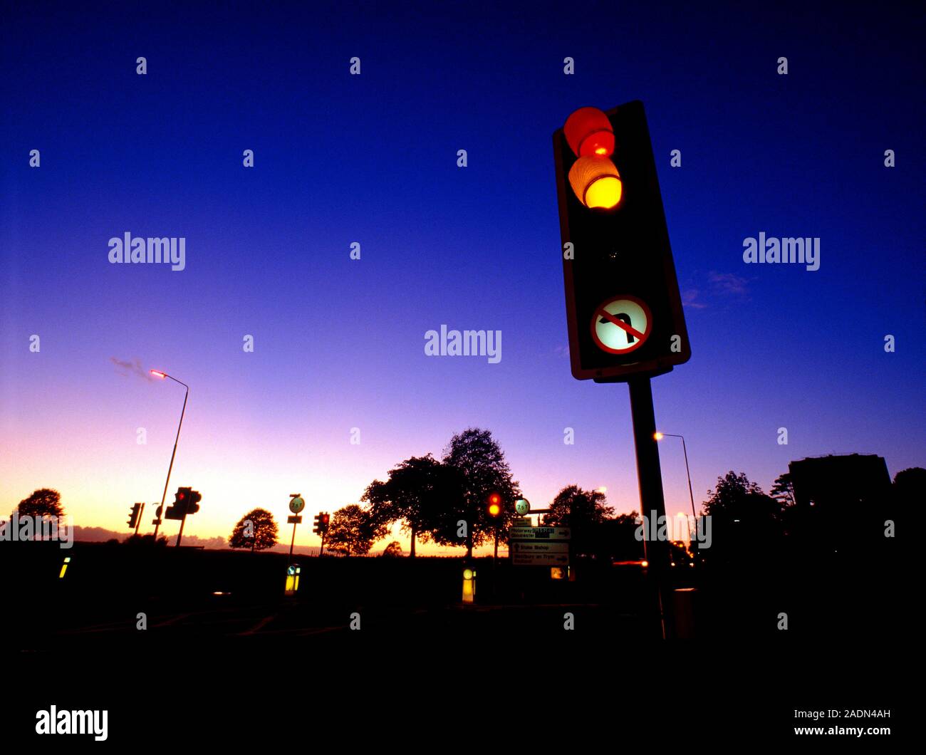 Traffic lights showing 'get ready' Stock Photo - Alamy