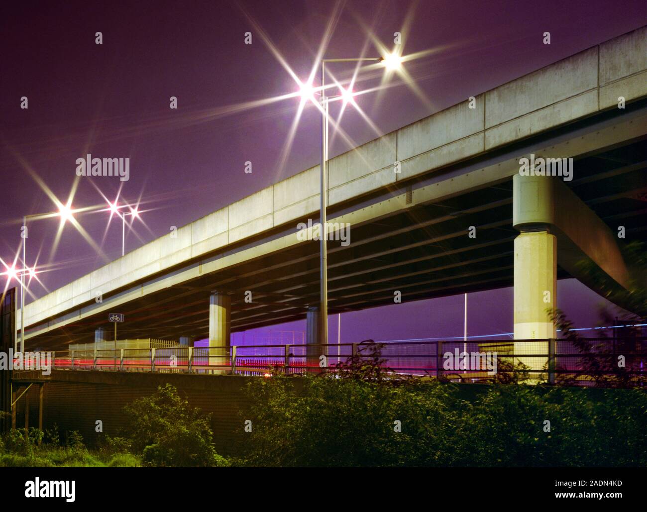 Flyover. Photographed at night Stock Photo - Alamy