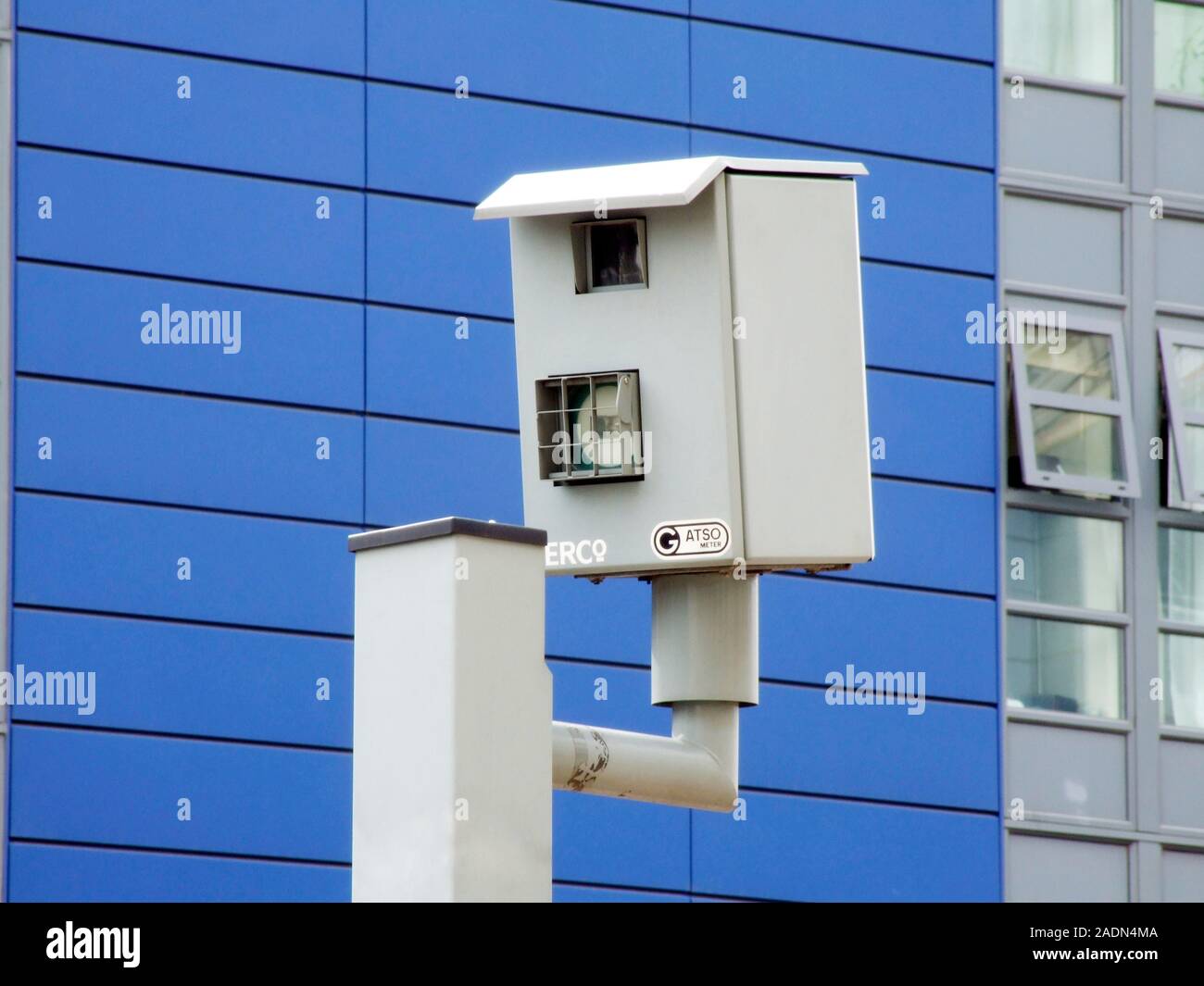 Speed camera. Gatso speed detector mounted on a pole Stock Photo - Alamy
