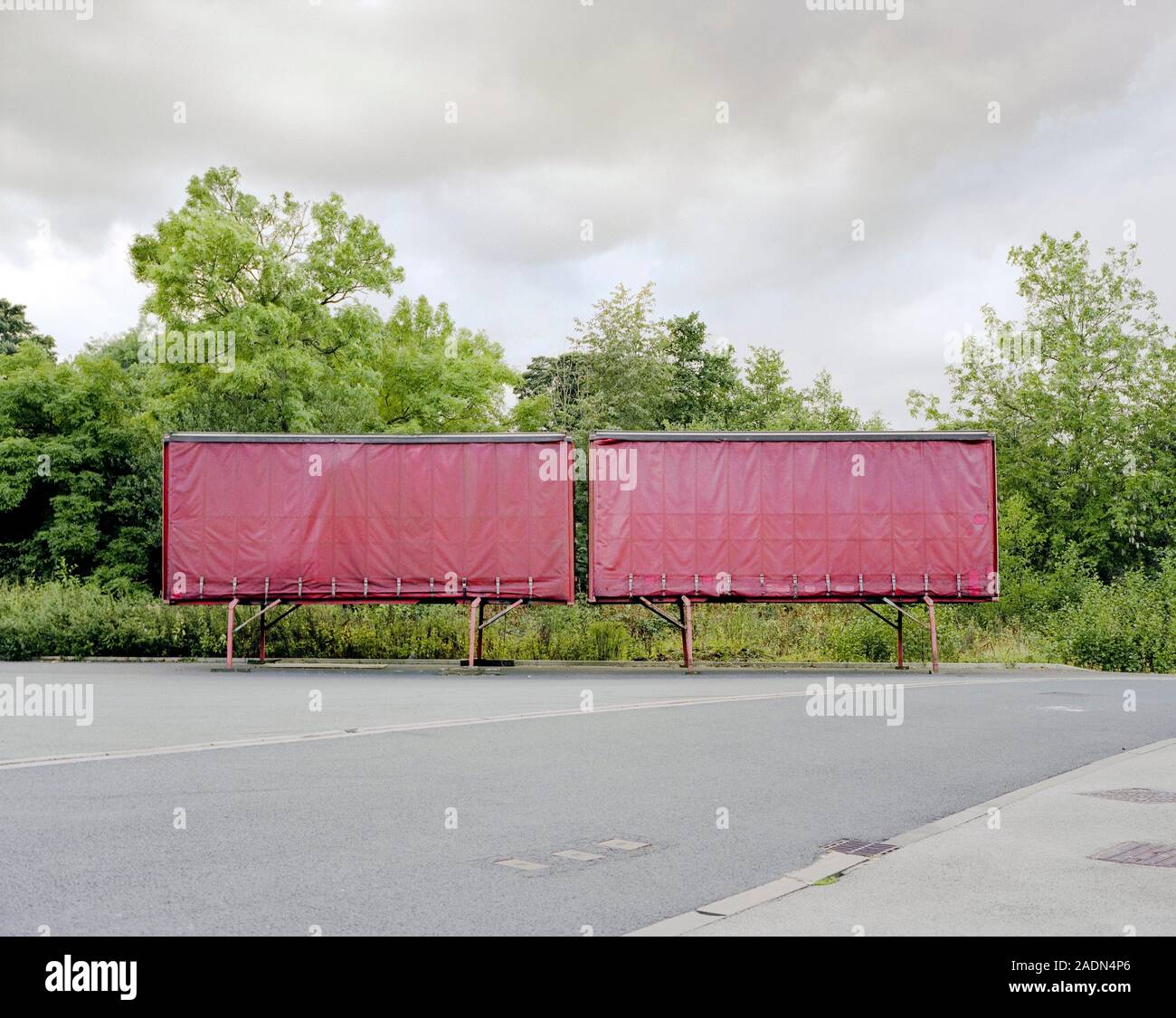 Shipping containers on stands Stock Photo - Alamy