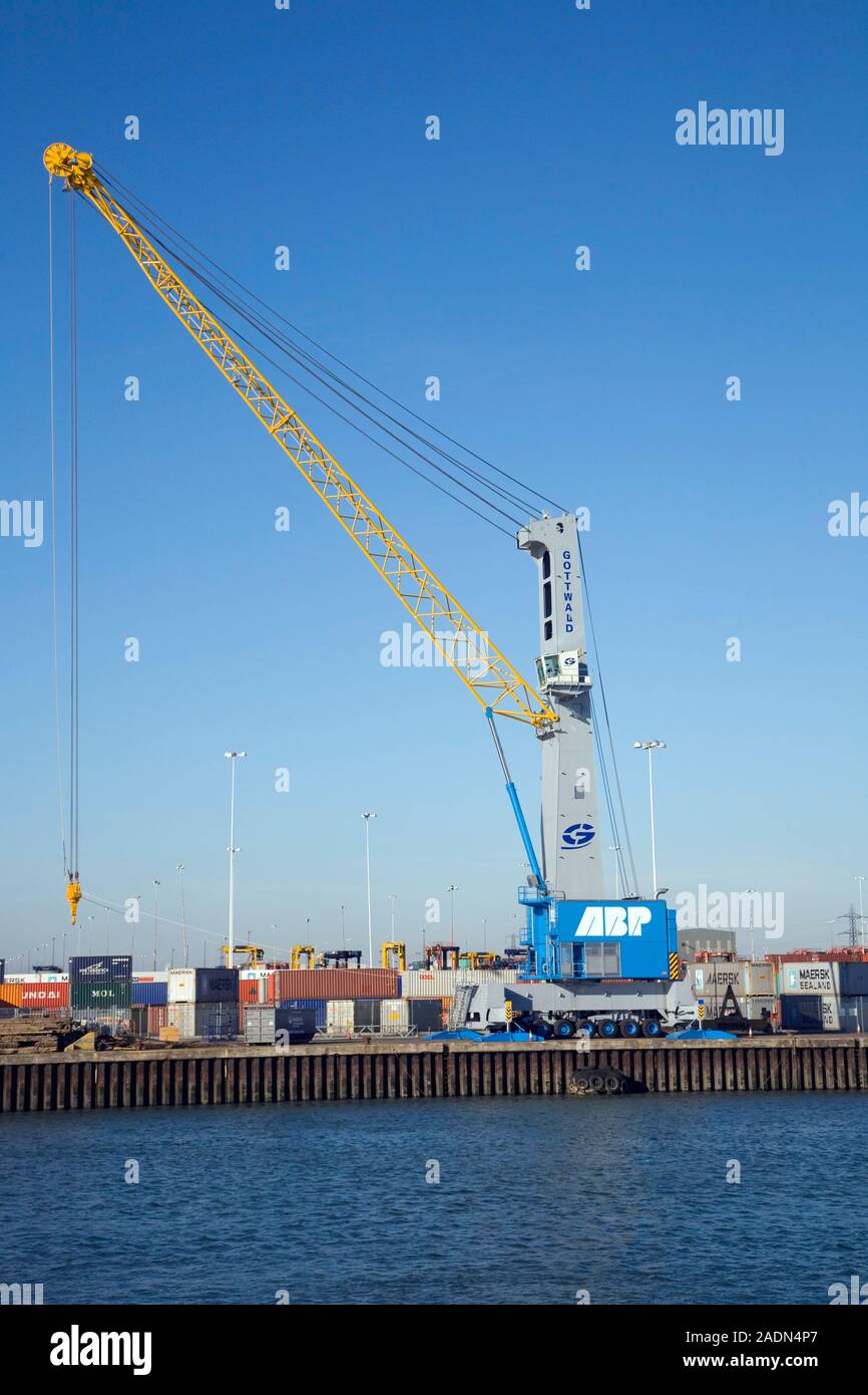 Dockside crane. These cranes are designed to move containers between ...