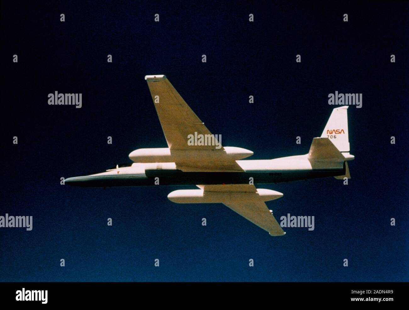 NASA's ER-2 research aircraft in flight. Built by Lockheed, the ER-2 is ...