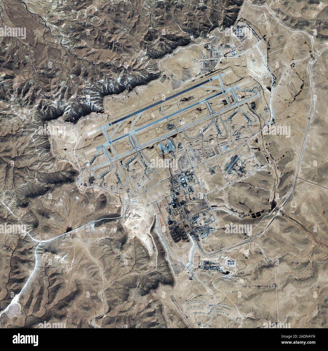 Ramon Air Base, Israel, satellite image. Ramon Air Base is located in ...