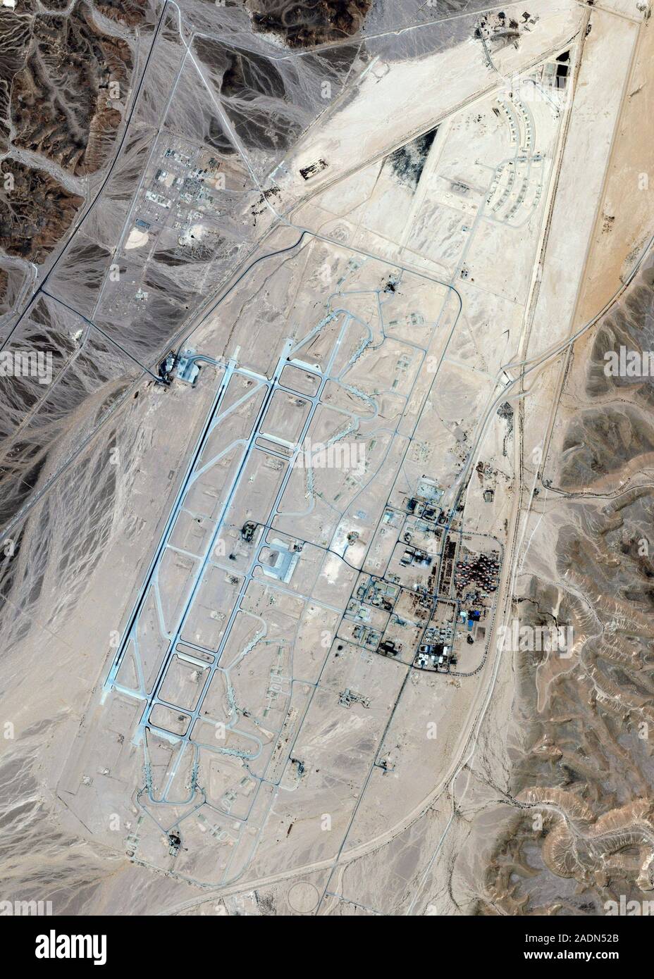 Uvda Air Base, Israel, satellite image. Uvda Air Base is located in ...