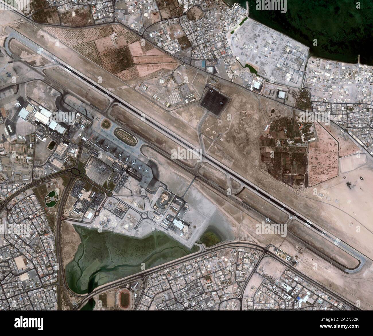 Bahrain international airport. Satellite image of the international ...