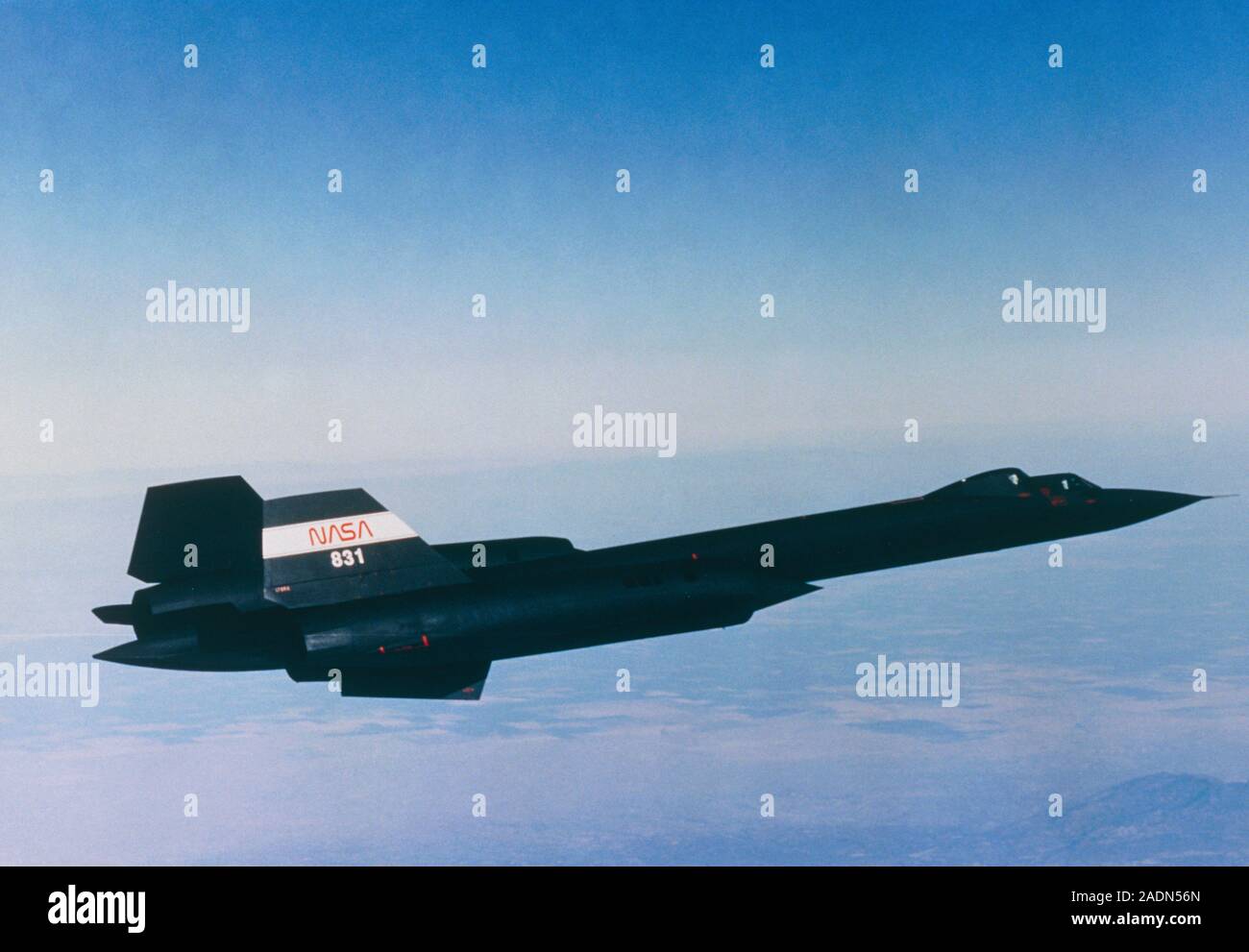 The world's fastest jet aircraft. A Lockheed SR-71 'Blackbird' in ...