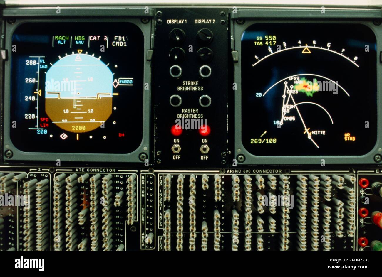 Cockpit display. Testing of a cockpit display unit for an Airbus ...