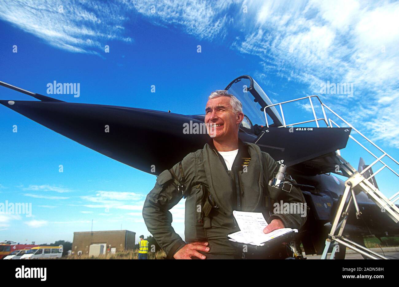 Typhoon fighter jet test pilot Keith Hartley, chief test pilot for BAE ...