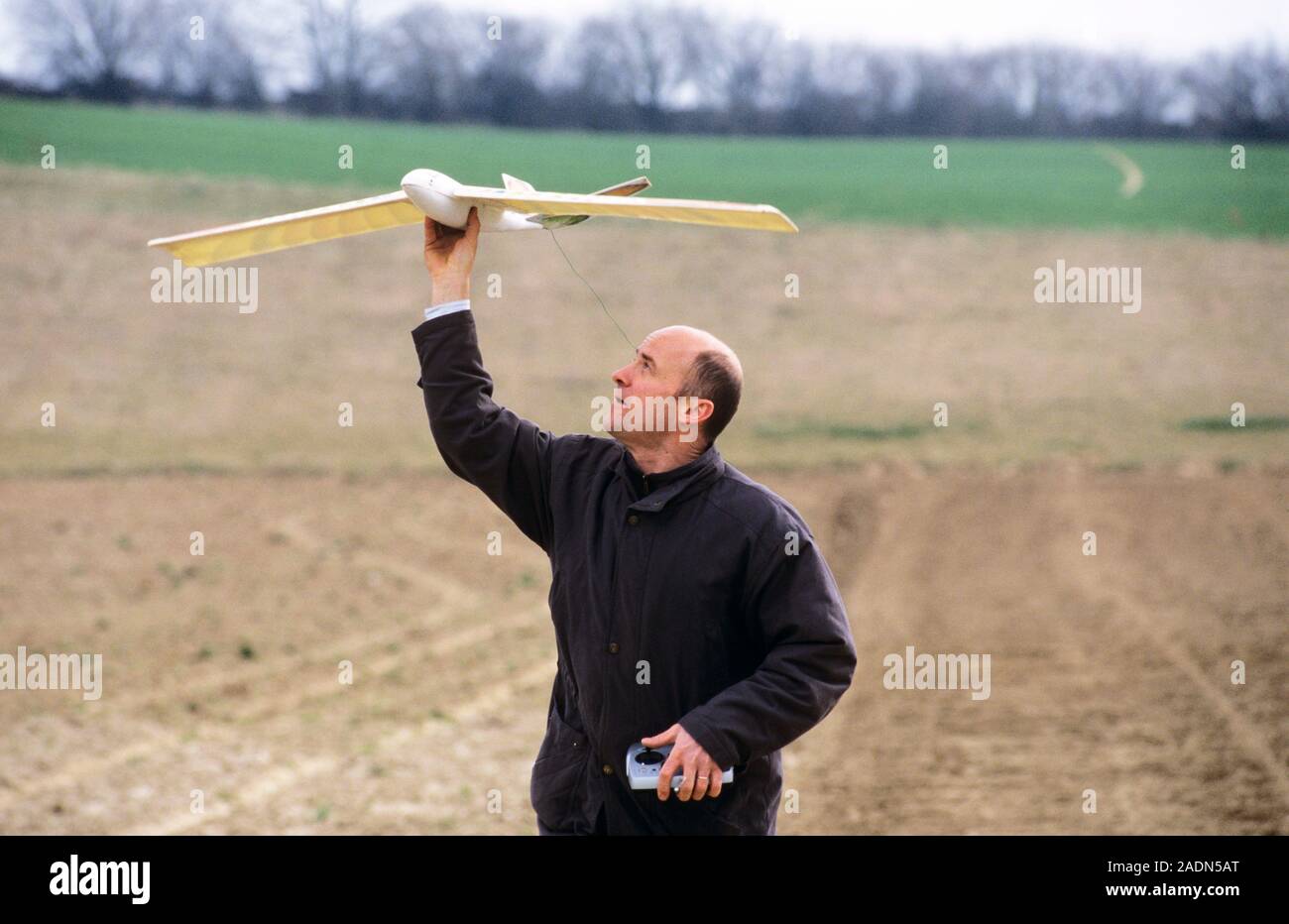 Ornithopter flapping wing aircraft. French inventor Albert Kempf ...